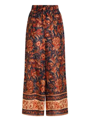 ZIMMERMANN Zimmermann Floral-Print Silk Wide-Leg Pants