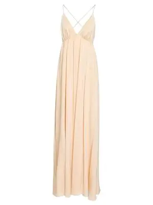 Zimmermann Gathered Washed-silk Maxi Dress - Cream