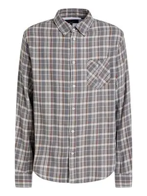 Rag & Bone Fit 2 Yokohama Checked Cottonflannel Shirt - Gray