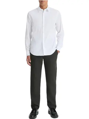 Vince Stretch-Cotton Poplin Shirt White