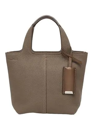 Santoni Santoni Mini Chapelier Leather Bag Beige