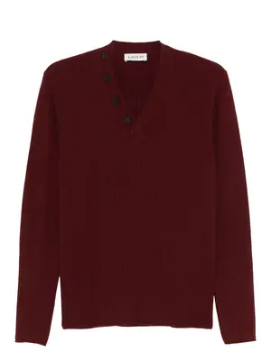 LANVIN Button-embellished Sweater - Red