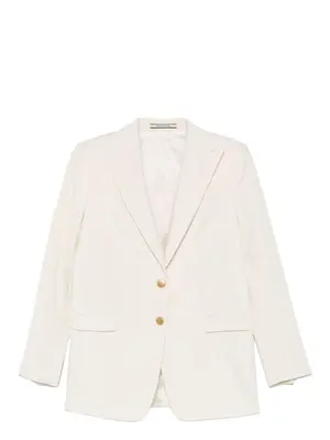 Tagliatore Bertha Corduroy Blazer - White