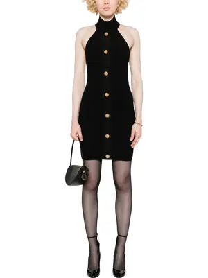 Balmain Halterneck Mini Dress - Black