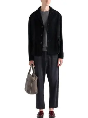 Prada Suede Blazer - Black