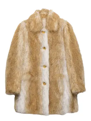 Prada Faux Fur Aspen Coat - Neutrals