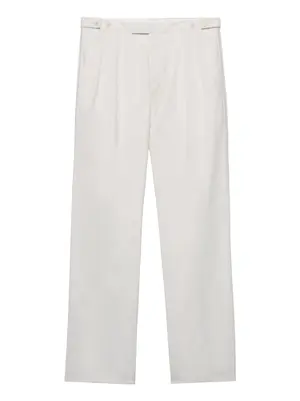 Prada Wide-leg Cotton Trousers - White