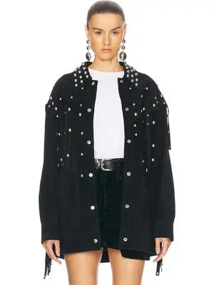 Isabel Marant Fenzy Leather Jacket - Black