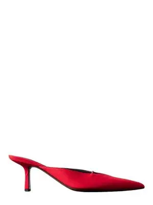NEOUS Matar Satin Mules - Red