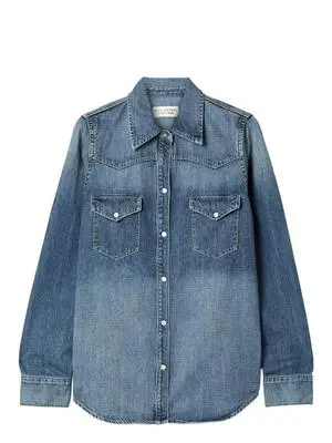 NILI LOTAN Travis Denim Shirt - Blue