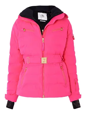 Bogner Ellya Layered Belted Quilted Ski Jacket - Pink