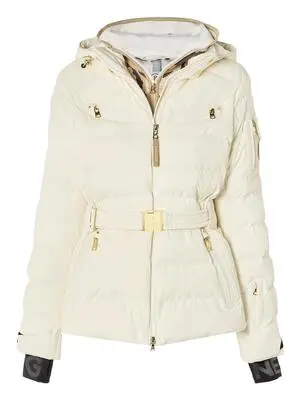 Bogner Ellya Layered Belted Quilted Ski Jacket - Cream