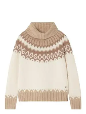 Bogner-Bogner Ingrid Fair Isle Cashmere Turtleneck Sweater