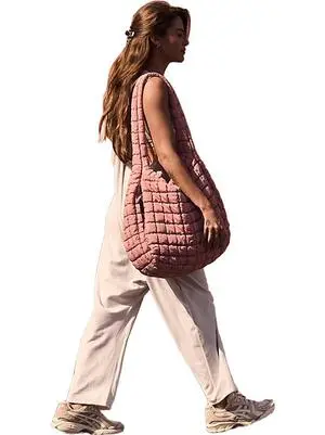 Free People Quilted Carryall Bag - Ballet Slipper