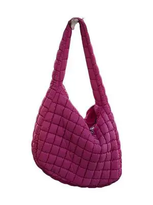 Free People Quilted Carryall Bag - Bubblegum
