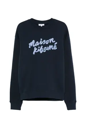 Maison Kitsuné Logo-embroidered Sweatshirt - Blue