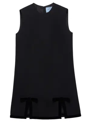 Prada Bow-detail Mini Dress - Black