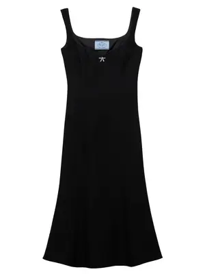 Prada Cady Midi Dress - Black