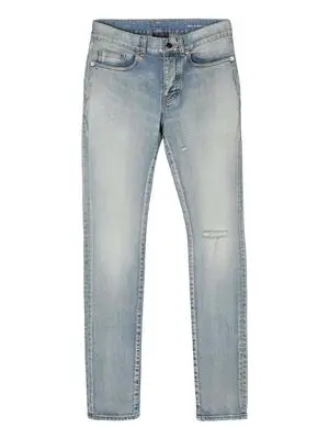 Saint Laurent Skinny 5 Pocket Low Denim Jeans - Santa Monica Blue