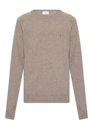 Saint Laurent Round Neck Sweater - Brown