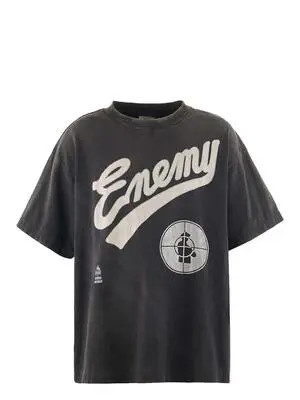 SAINT MICHAEL X Public Enemy Short Sleeve Tee Shirt - Black