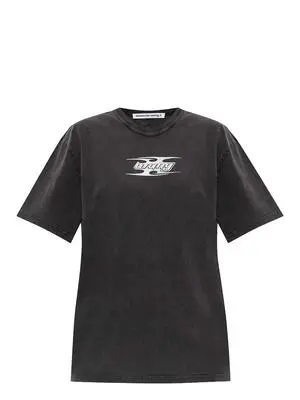 Alexander Wang Blade Logo Short Sleeve Tee - Washed Cedar