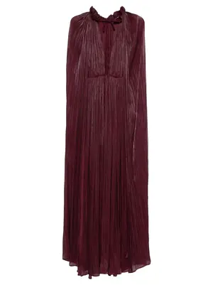 ANA RADU Pleated Plissé Gown - Red