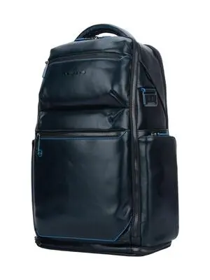 PIQUADRO Leather Backpack - Black