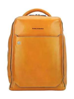PIQUADRO Leather Backpack - Yellow