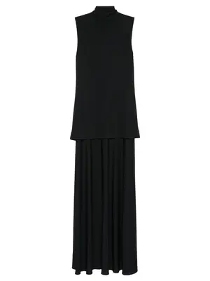 JIL SANDER Layered Midi Dress - Black