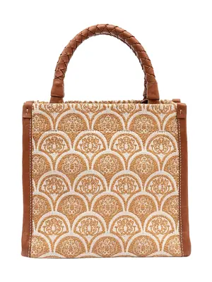 ISLA Sirena Jacquard-print Shoulder Bag - Brown