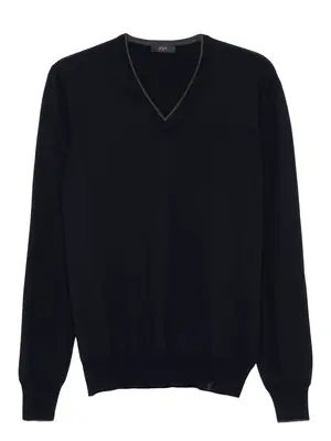 FAY V-neck Sweater - Blue