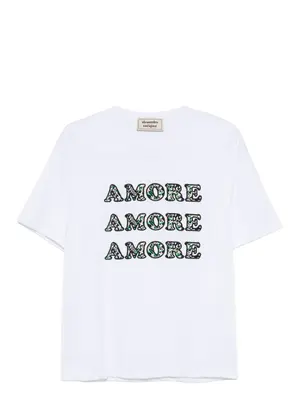 ALESSANDRO ENRIQUEZ Text-Embroidered T-Shirt