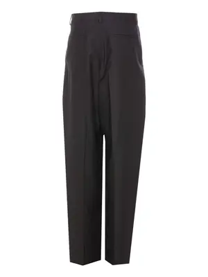 Valentino Garavani Virgin-wool Tapered Trousers - Grey