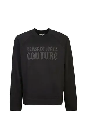 Versace Gothic Logo Sweatshirt - Black