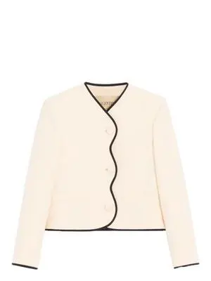 Valentino Garavani Crepe Couture Jacket - Vanilla/black