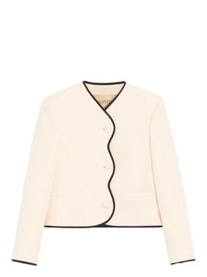 Valentino Garavani Crepe Couture Jacket - Vanilla/black