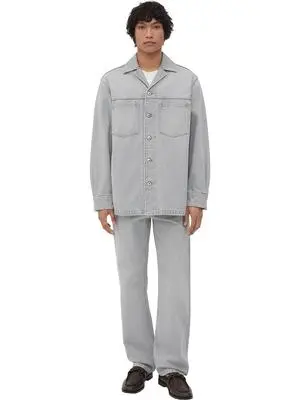 BOTTEGA  VENETA Washed Denim Shirt - Light Grey