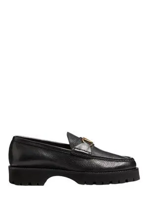 Valentino Garavani Vlogo Signature Buffalo Loafer - Black