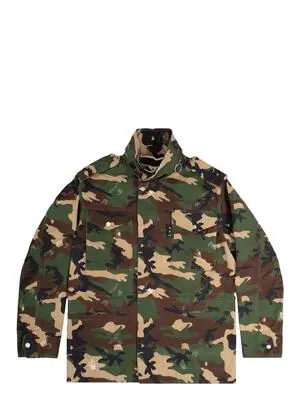 Off-White Logo Camo Field Jacket - Green