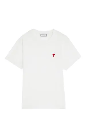 Ami De Coeur Patch Logo Classic Fit T-shirt - White/red