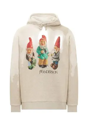 JW Anderson Printed Hoodie Beige