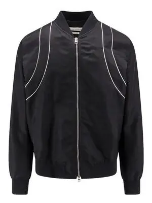 Alexander McQueen Technical Fabric Bomber Jacket - Black