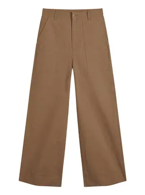 MONCLER Gabardine Straight Leg Trousers