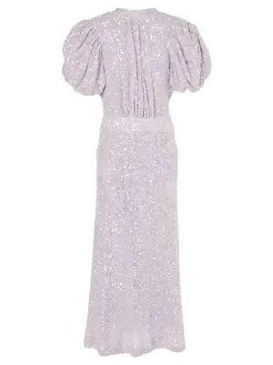Remain Birger Christensen Sequined Open-back Maxi Dress - Purple