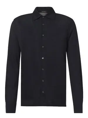 Rubinacci Wool Shirt Blue