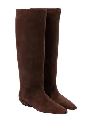 Paris Texas Bettina 25 Suede Knee-high Boots - Brown