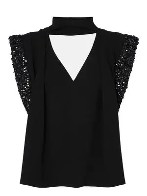 Isabel Marant Étoile Lenia Sequined Top - Black