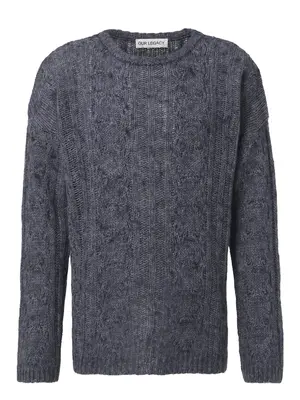 Our Legacy Popover Cable-knit Wool-blend Sweater - Blue
