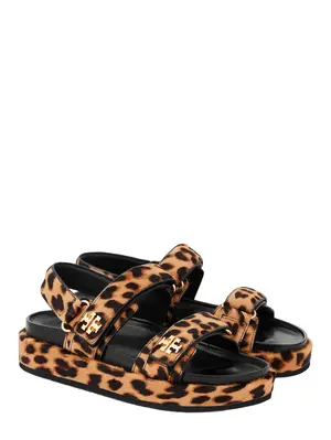 Tory Burch Kira Leopard-print Platform Sandals - Multicoloured